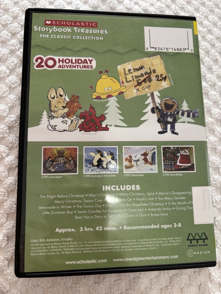 3 Storybook Treasures DVD’s, 20 Holiday Adventures/20 Sing-Along, 20 ...