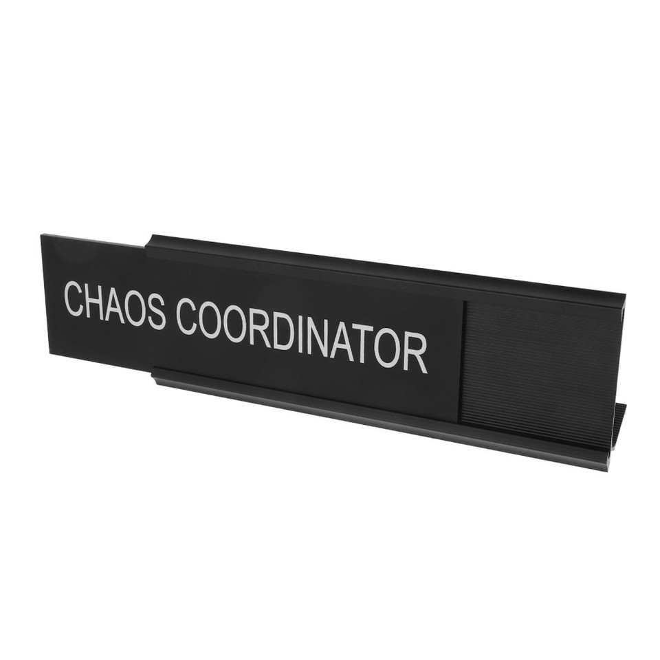 Funny Desk Plate Chaos Coordinator Office Sign Plaque Aluminum Letter ...