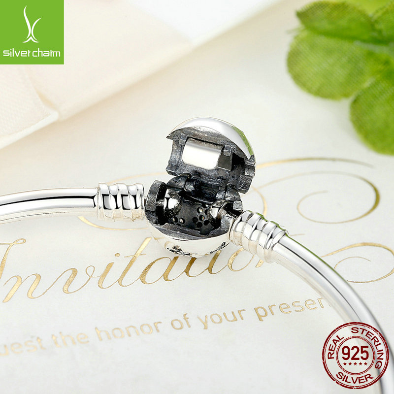 Authentic 925 Solid Engrave Christmas Snowflake Clasp Bangle Unique as ...