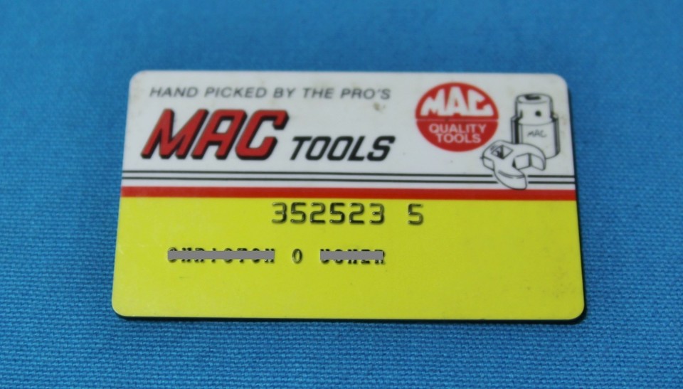 MAC TOOLS MEMBERSHIP CARD , EXPIRED - VINTAGE | eBay