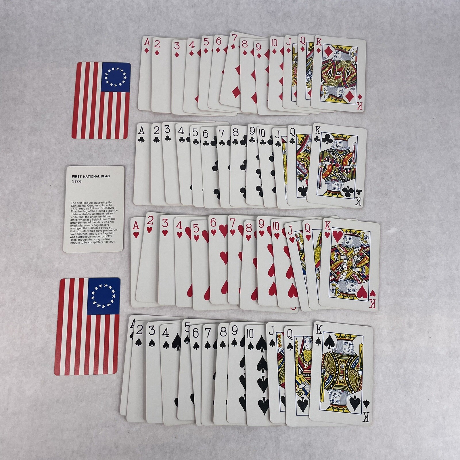Vintage 1976 First National Flag & British Flag Playing Cards Delco ...