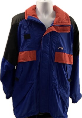 Vintage CB Sports Blue & Red Hooded Shell Zip Jacket 80’s | eBay