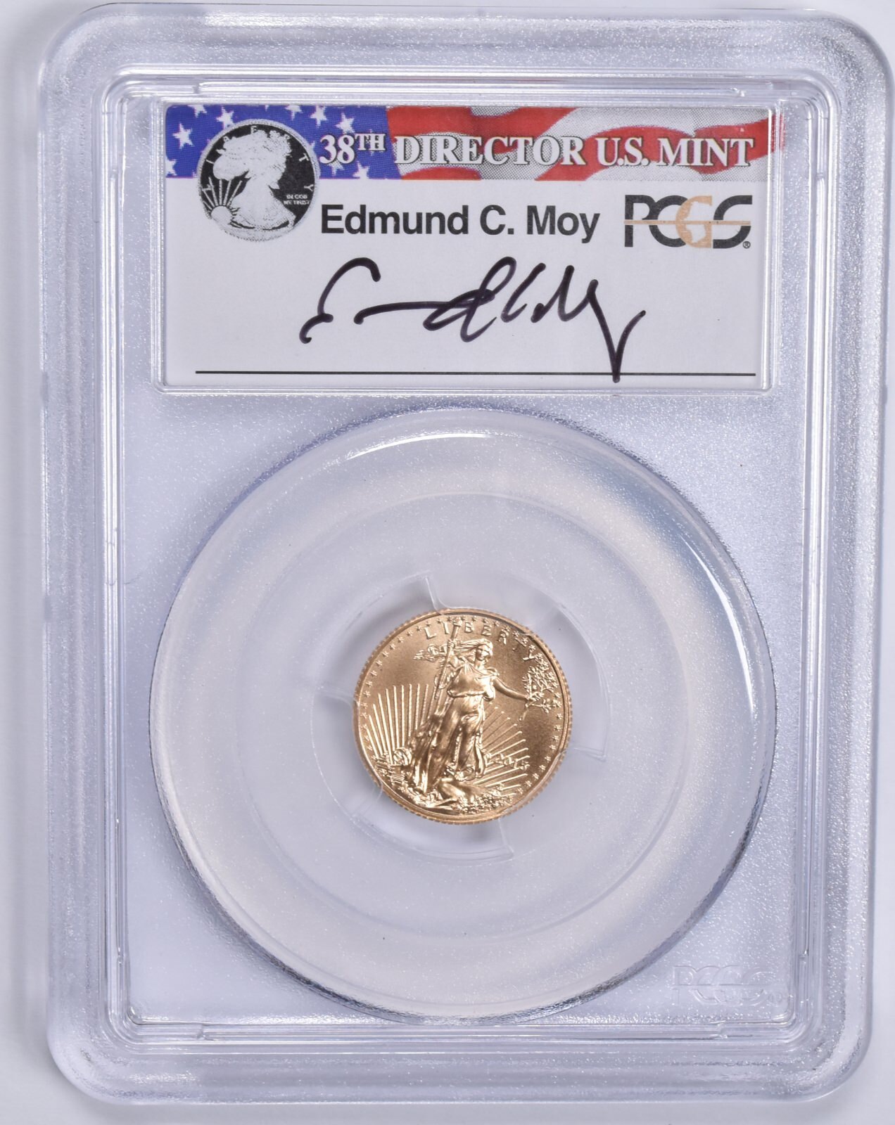MS70 2015 MOY SIGNED $5 American Gold Eagle Wide Reeds First Strike ...