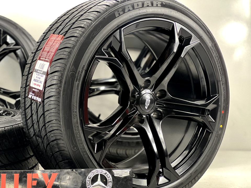 20" x10 X11 OEM FACTORY 4 CHEVY CAMARO SS ZL1 1LE BLACK RIMS TIRES ...
