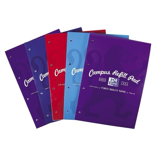 Oxford Campus Lined Paper A4 Refill Pad, 300 Pages, A4 - 90gsm (Pack of ...