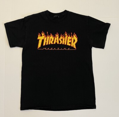 Thrasher Magazine T-Shirt Medium Skater Punk Rock Flames Grunge Emo ...