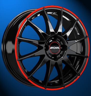 Ronal R54 MCR 7 X 16 4 X 100 38 jetblack-red rim günstig kaufen | eBay