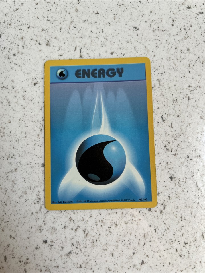 Water Blue Energy Base Set First Edition Pokemon Trading Card Game | eBay