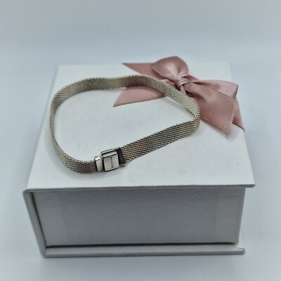 Genuine Pandora Reflexions Mesh Bracelet ALE 925 597712 17CM | eBay