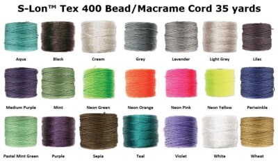 Beading Thread Tex 400 S-Lon Heavy Macrame Cord | eBay