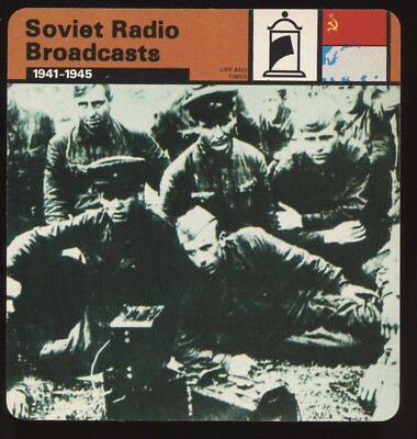 Soviet Radio Broadcasts Edito Service Card Second World War II Life and ...