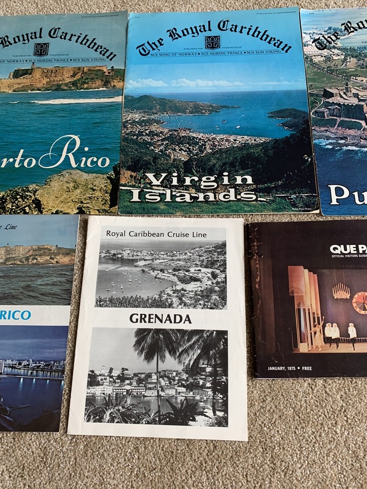 Vintage Royal Caribbean Port Of Call Booklets Virgin Islands Peurto Rico 1973 | eBay