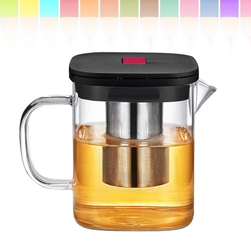 Drip Teapot Glass Teapot With Strainer Tea Cup Glass Infusion Teapot ...