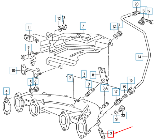 AUDI Q3 8U Exhaust Manifold Stud N0445203 | eBay