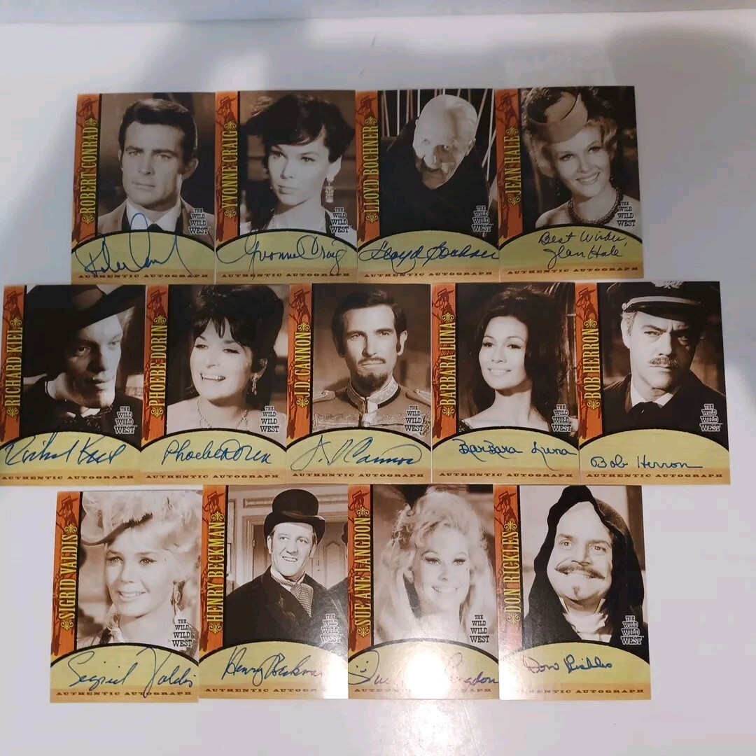 The WILD WILD WEST TV 13 AUTOGRAPH CARDS ROBERT CONRAD YVONNE CRAIG ...