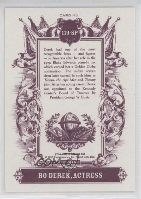 2013 Panini Golden Age Short Print White Border Bo Derek (Waist Up ...