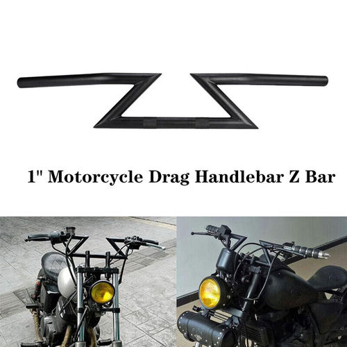 Motorcycle 1" (25mm) Handlebars Z Bar Drag Bars For Harley Yamaha ...