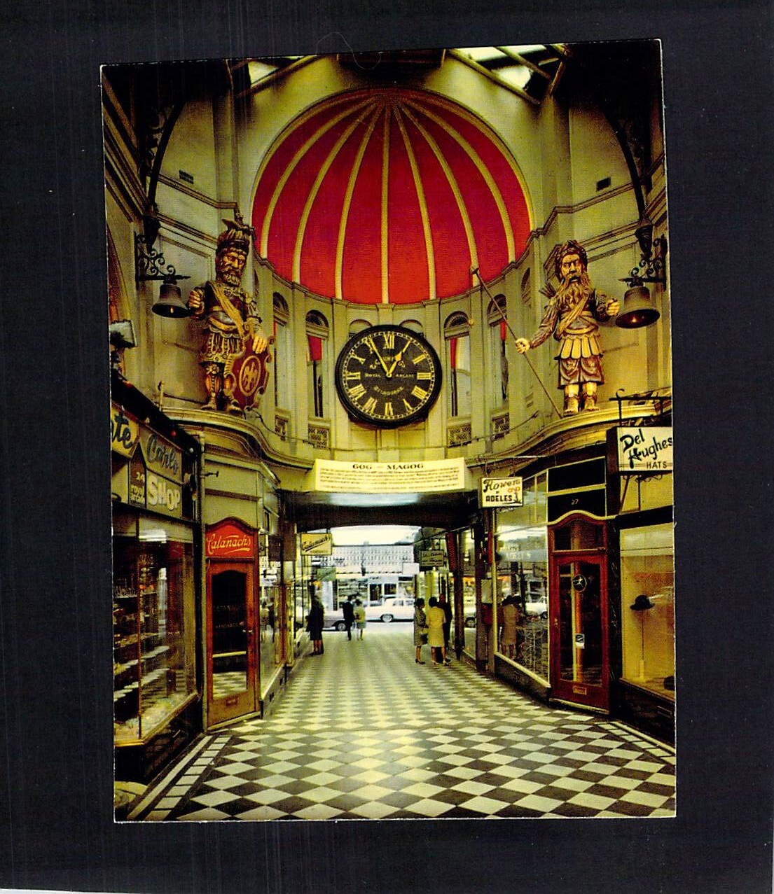 D0230 Australia Melbourne Gog & Magog Royal Arcade Kruger postcard ...