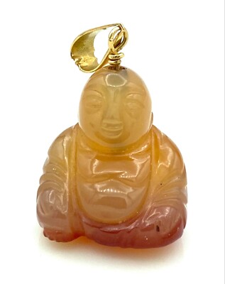 Pendant Gold 18 Carat - Buddha IN Agate Phylum - 6,14 G | eBay Australia
