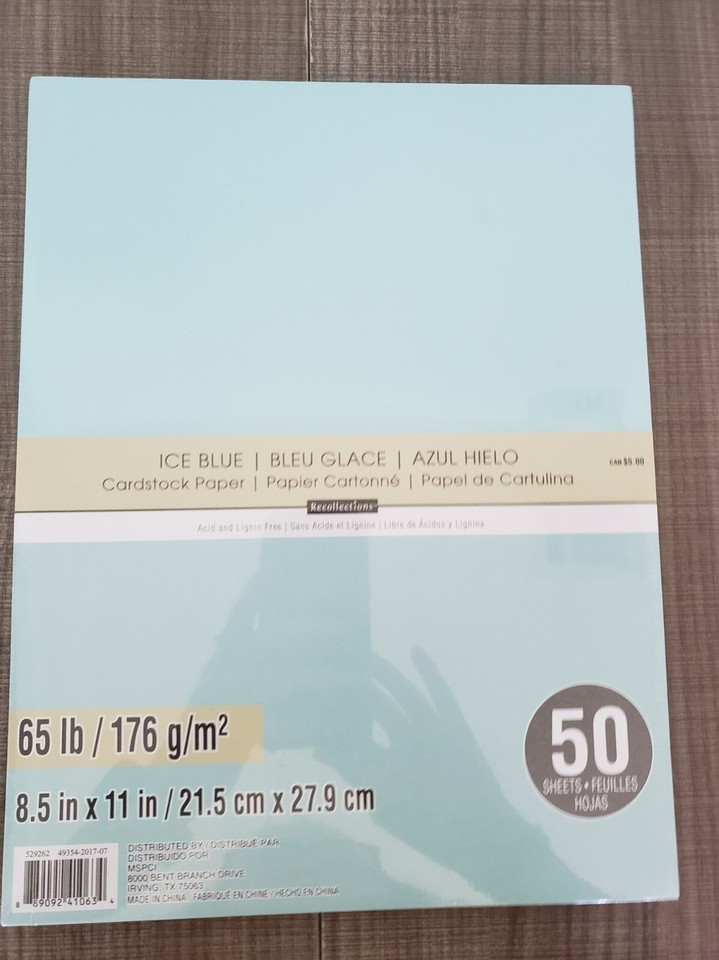 50 sheets Choice of Four Colors Recollections Cardstock Paper 8.5" x 11 ...