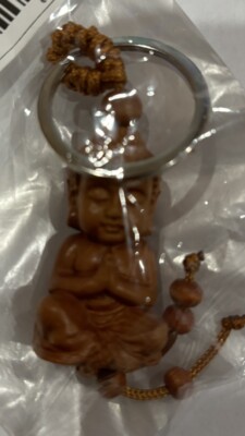 Buddha Keychain-Wood | eBay