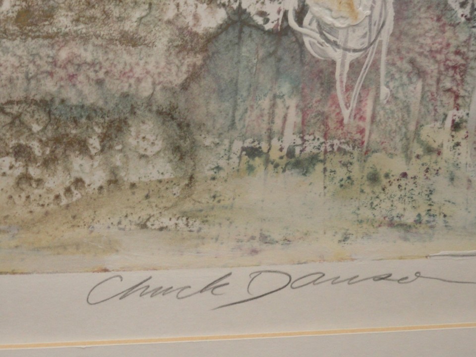 MONUMENTAL SIGNED CHARLES DAVISON SOUTHWEST ABSTRACT ART MONOTYPE 1/1 ...