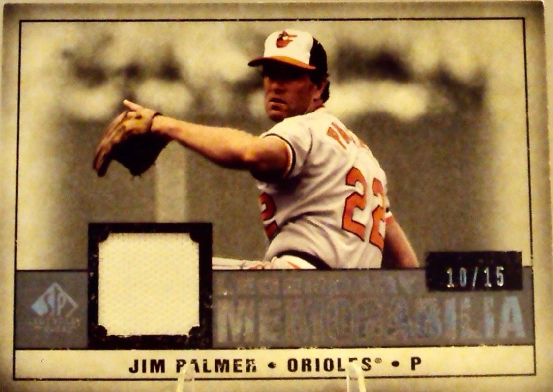 2008 SP Legendary Cuts - Legendary Memorabilia Jim Palmer #LM-JP Grey ...
