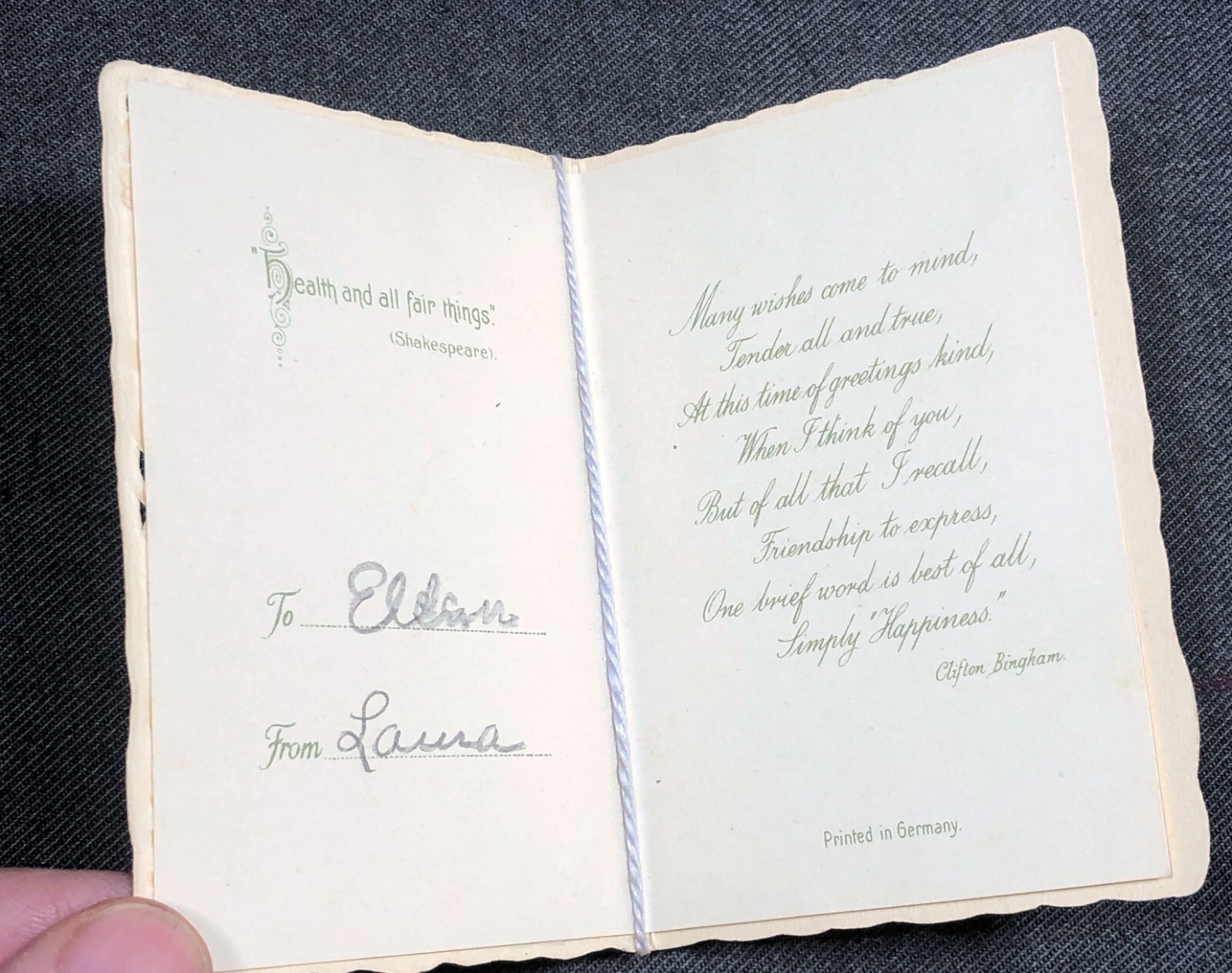 Heart Greeting Victorian Era Fancy Greeting Card Gold Gilt Die Cut ...