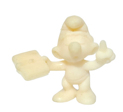 RARE FIGURE MEXICAN FIGURINE RUBBER SMURFS READER | eBay