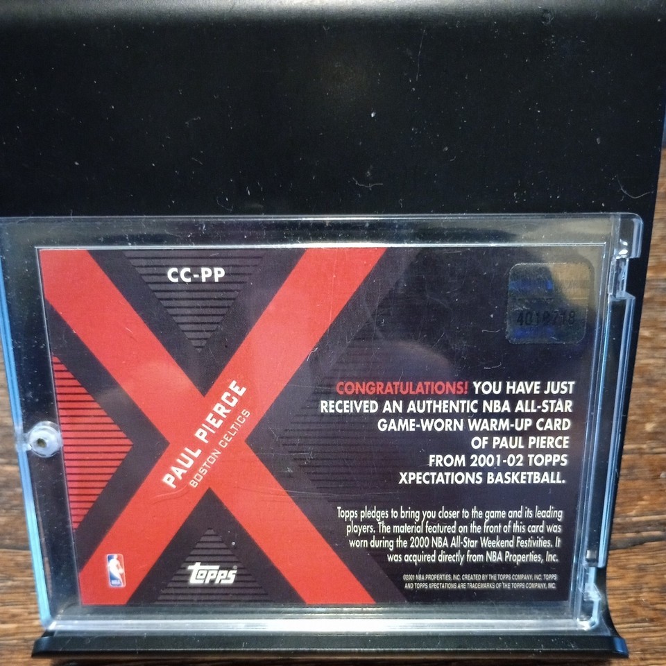 2000-01 Topps Xpectations Game Worn Jersey Card Paul Pierce #CC-PP | eBay