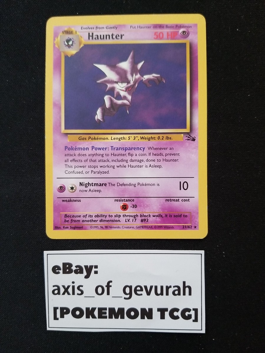 Haunter Pokemon Card List