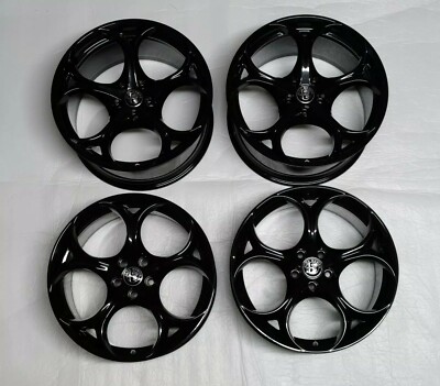 19" Alfa Romeo Giulia QV Quadrifoglio rims Complete set X4 Gloss Black ...