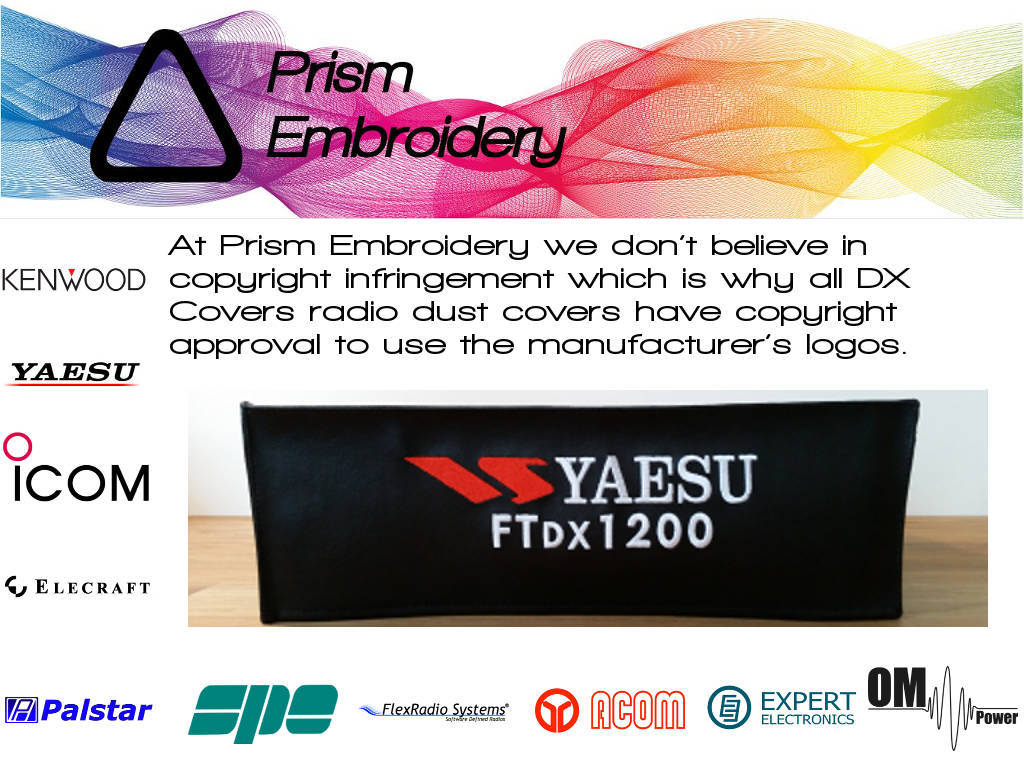 YAESU FT-710 with SP40 HAM RADIO DUST COVER LOGO APPROVAL DXCOVERS ...