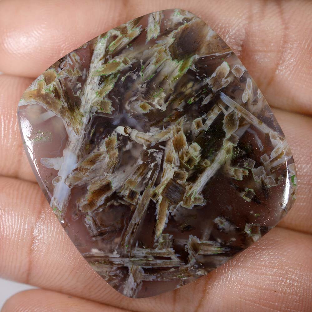 72.40 Carats 100% Naturel Turque Agate Desseré Cabochon 38 X 42 MM ...