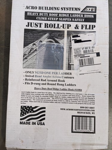 Acro Building Systems Heavy Duty Roof Ridge Ladder Hook (11084) for ...