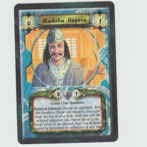 Legend of the five rings CCG L5R Kahita Yogoso crane clan Slanderer ...