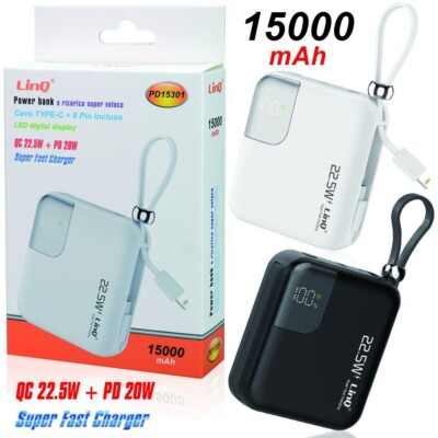 Power Bank LinQ PD15301 15000mAh Charge Rapide 22.5W QC+PD Affichage ...