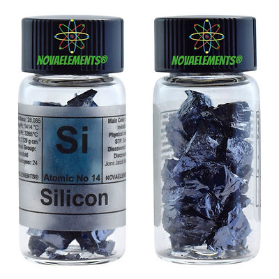 Silicon Metal, Silicon Element Sample, Silicon Crystals Pieces 5 Grams ...