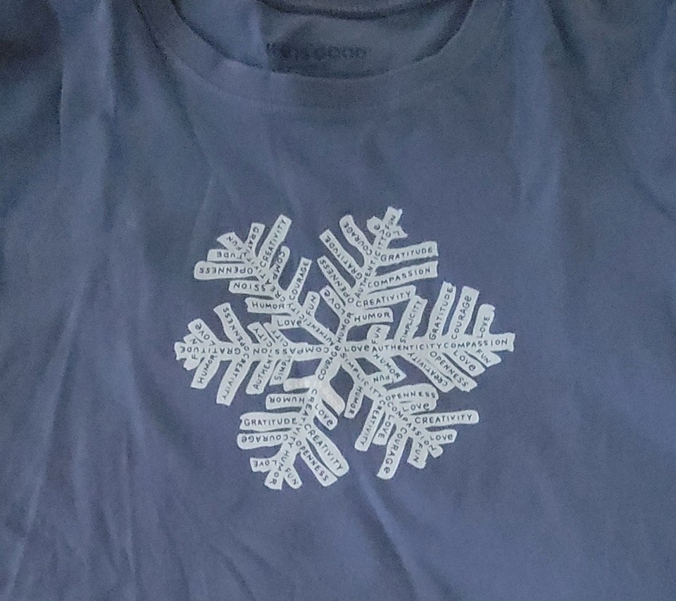 Life is Good Shirt Women's XL Crusher Long Sleeve Snowflake Graphic ...