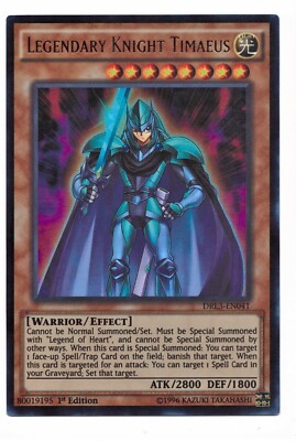 Yu-Gi-Oh Card: Legendary Knight Timaeus DRL3-EN041 ULTRA RARE 1st ...
