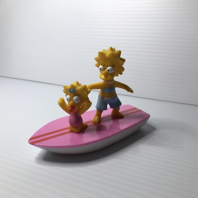 Surfin’ Simpsons Figurines Hungry Jacks Toy Surfing Lisa Maggie 2005 ...