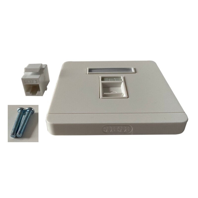 86x86mm Gigabit Cat6 Rj45 Wall Plug LAN Internet Straight Through Plug ...