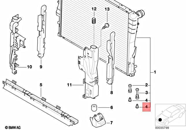 Genuine BMW E46 E83 E85 E86 Cabrio Radiator Drain Plug OEM 17111437361 ...
