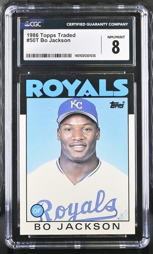 1986 Topps Traded #50T Bo Jackson Rookie Card CGC 8 nm/mint - free ...