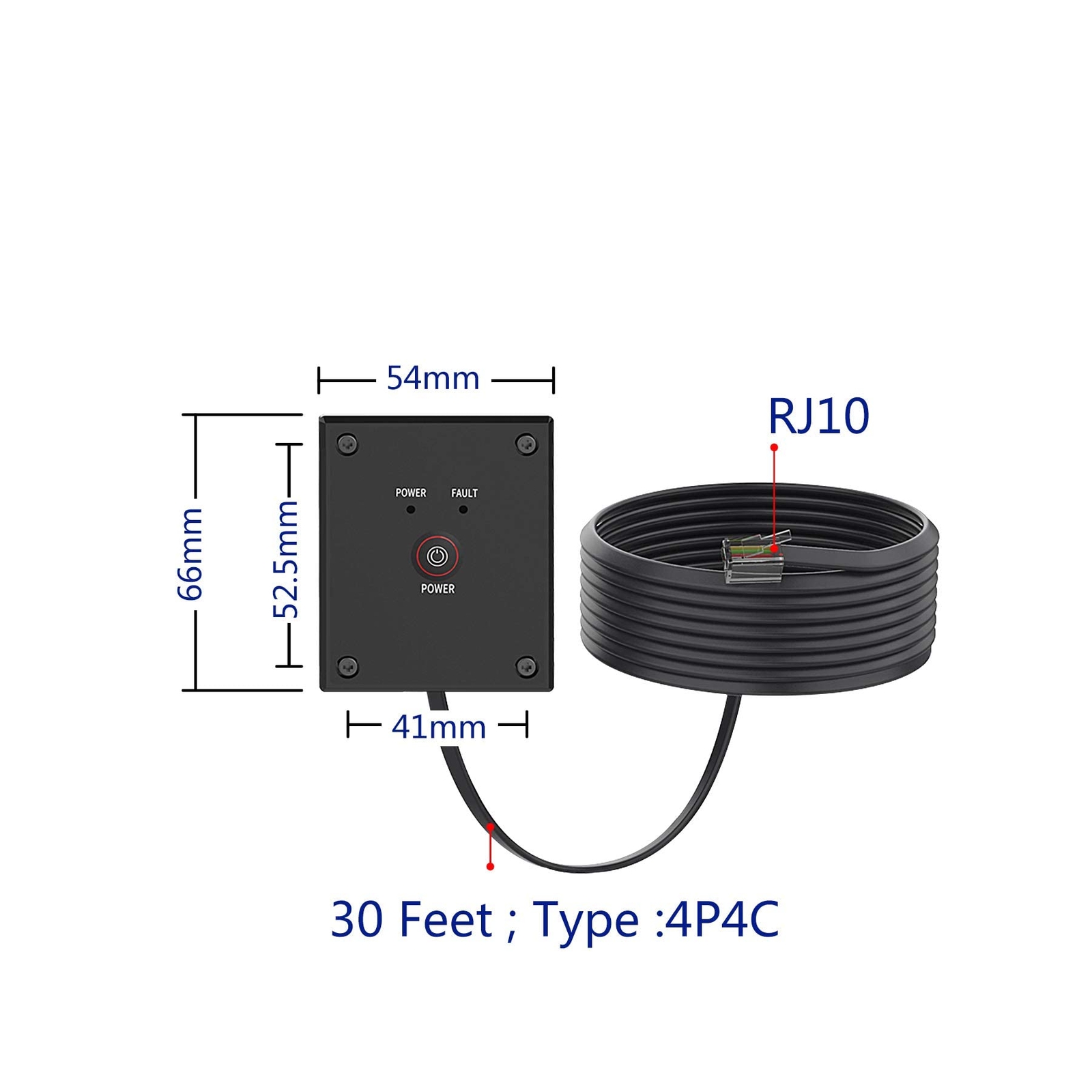 GIANDEL Power Inverter Remote On/Off Switch with 30 Ft Cable Push ...