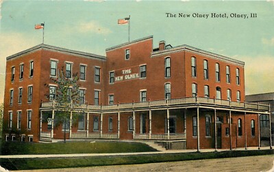 c1915 Postcard; The New Olney Hotel, Olney IL Richland County Posted | eBay