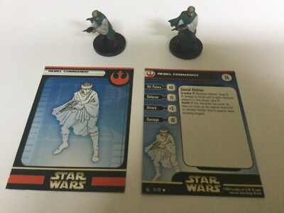Rebel Commando Star Wars Miniature with stat card | eBay Australia