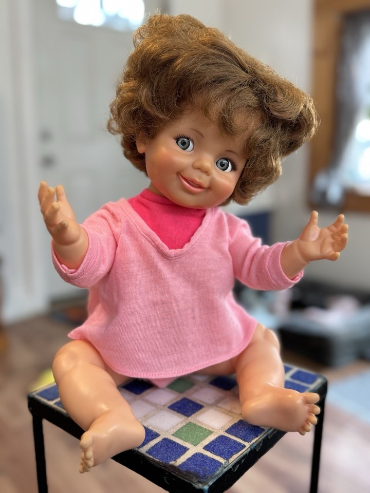 older 1968 adorable GIGGLES DOLL no giggle | eBay