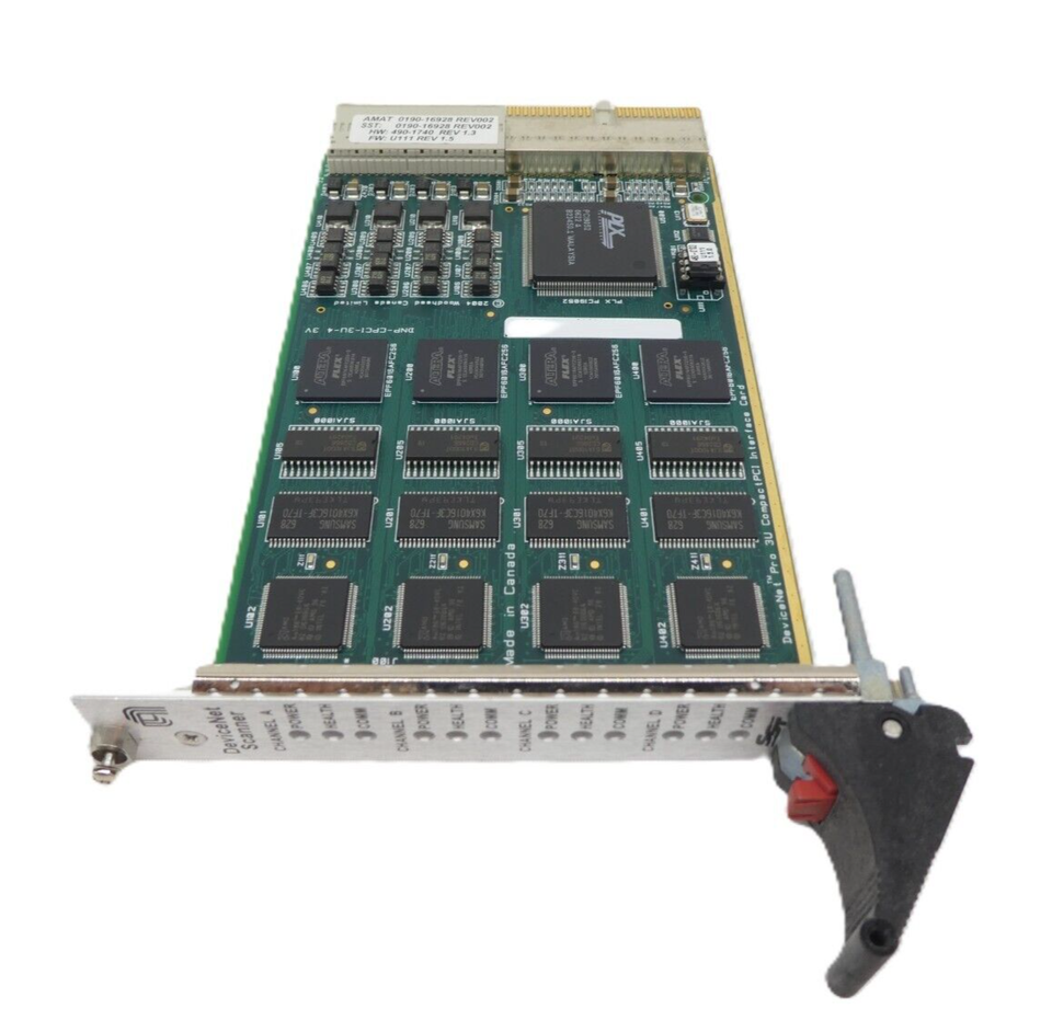 SST Woodhead DNP-CPCI-3U-4 DeviceNet Scanner PCB Card AMAT 0190-16928 ...