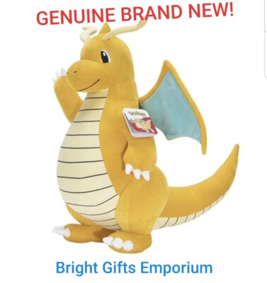 Pokemon GO DRAGONITE 🔥 24 inch 60 cm Jumbo Plush Official WCT Jazwares ...